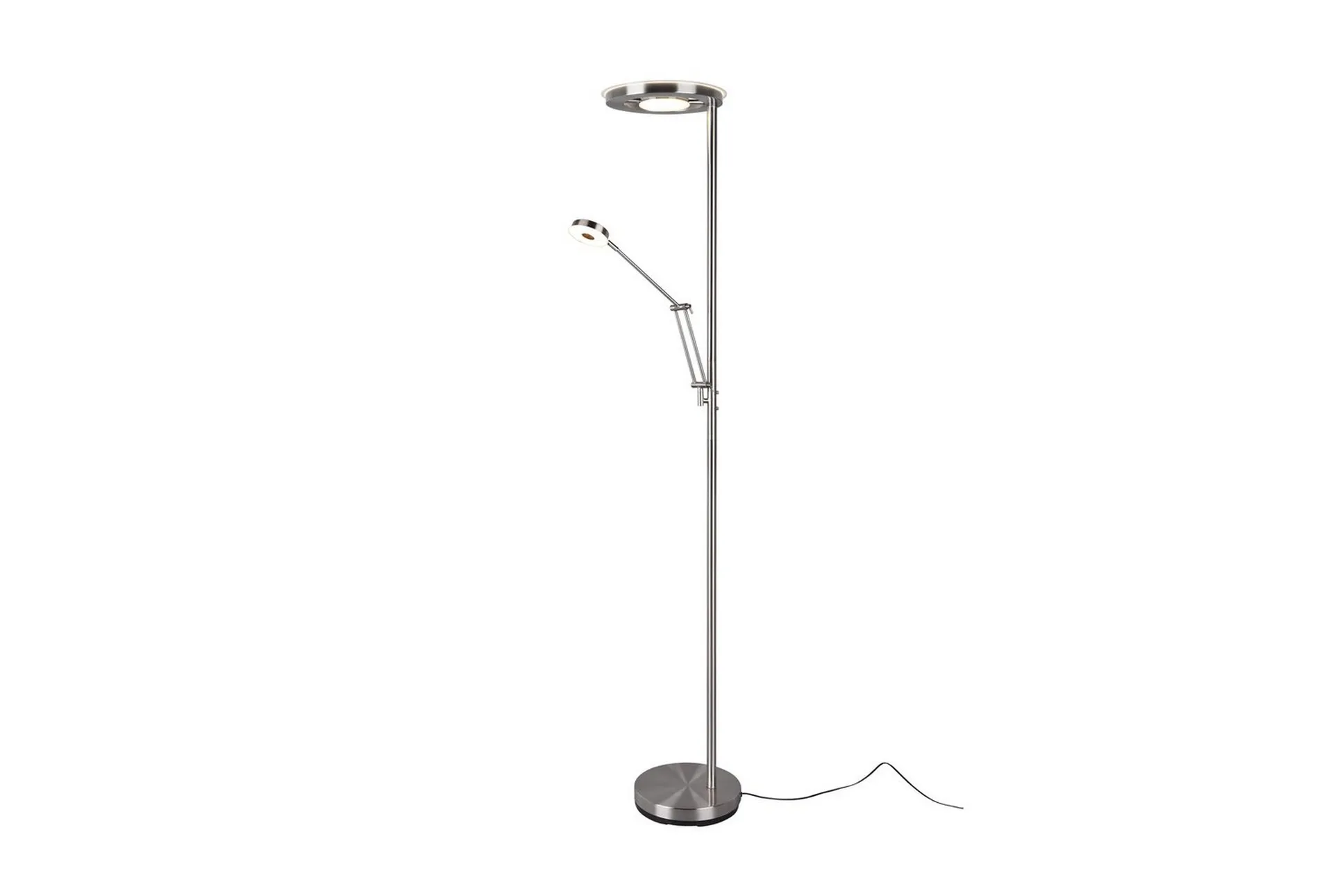 Trio Lighting Gulvlampe TRIO Barrie Børstet stål Børstet stål ...