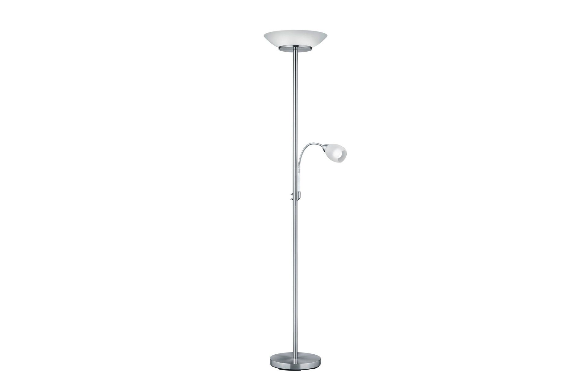 Trio Lighting Trio Lighting Gerry gulvlampe E27+E14 børstet stål TRIO ...