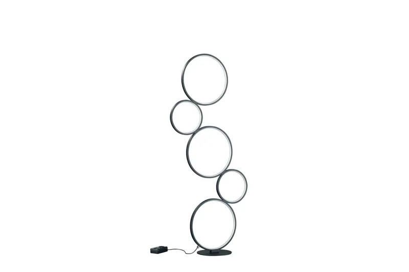 Trio Lighting Trio Lighting Rondo LED gulvlampe matt svart - Belysning - Trademax