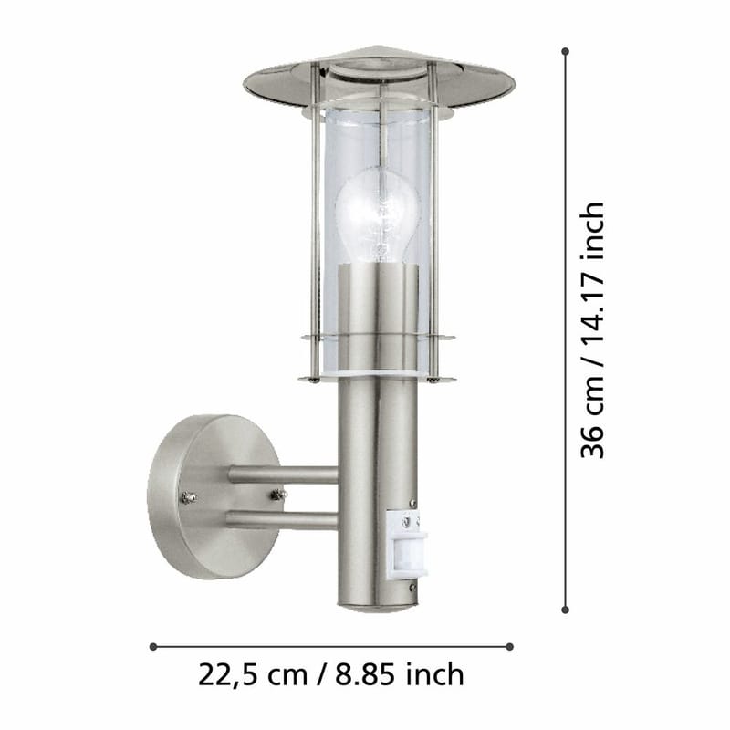 Vegglampe Lisio med sensor 36 cm - Hage - Trademax