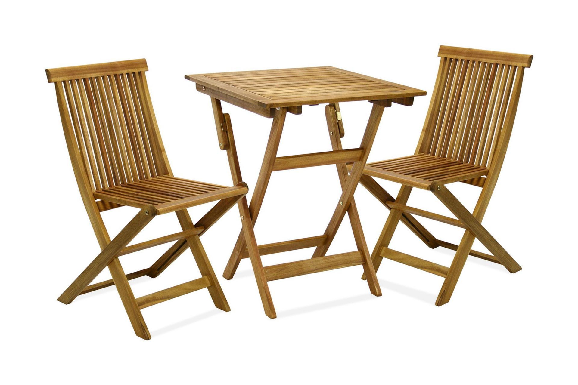 Cafesett FINLAY bord og 2 stoler 60x60xH72cm - Hagemøbler - Trademax