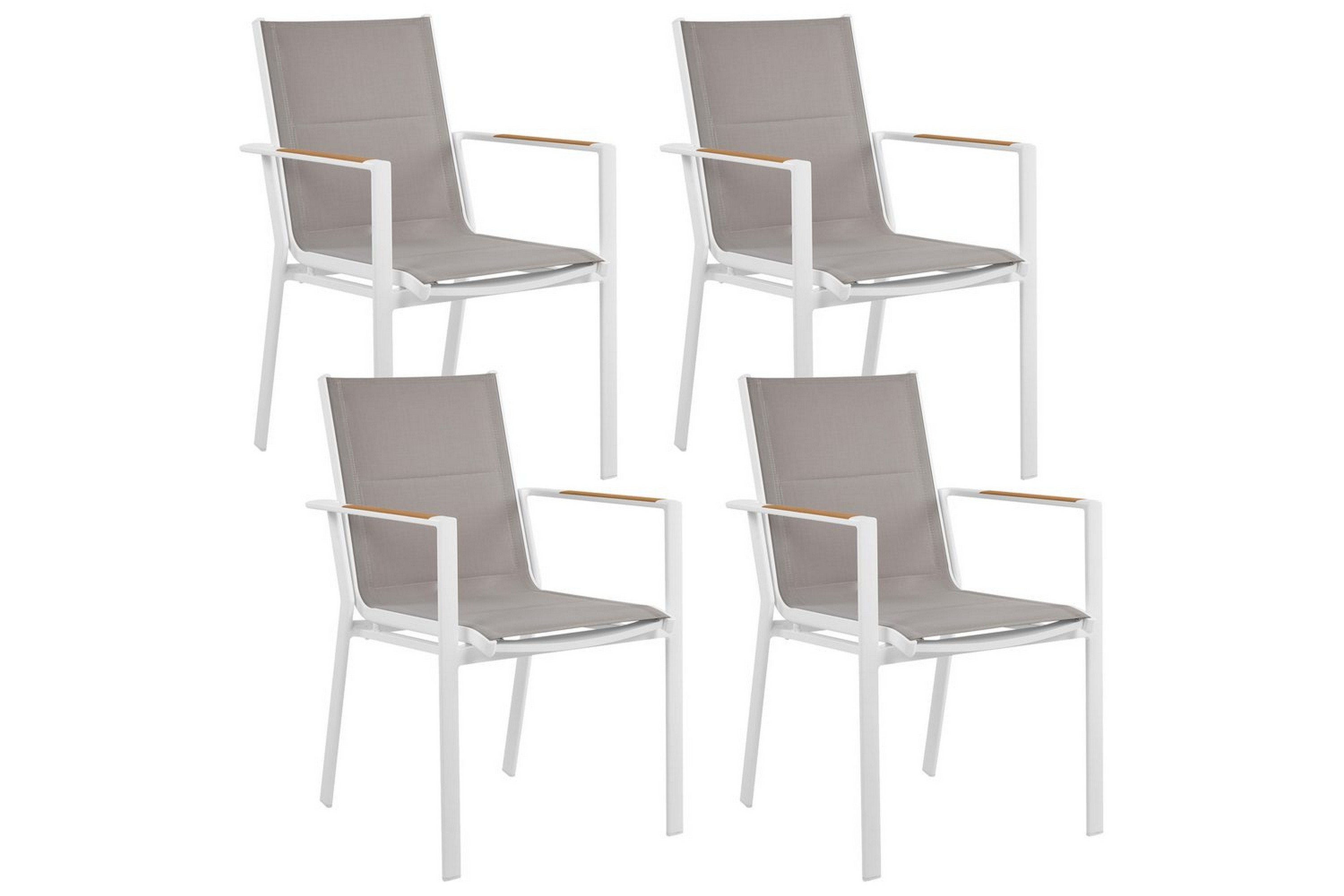 Hagestol sett med 4 Busseto Grå - Hagemøbler - Trademax