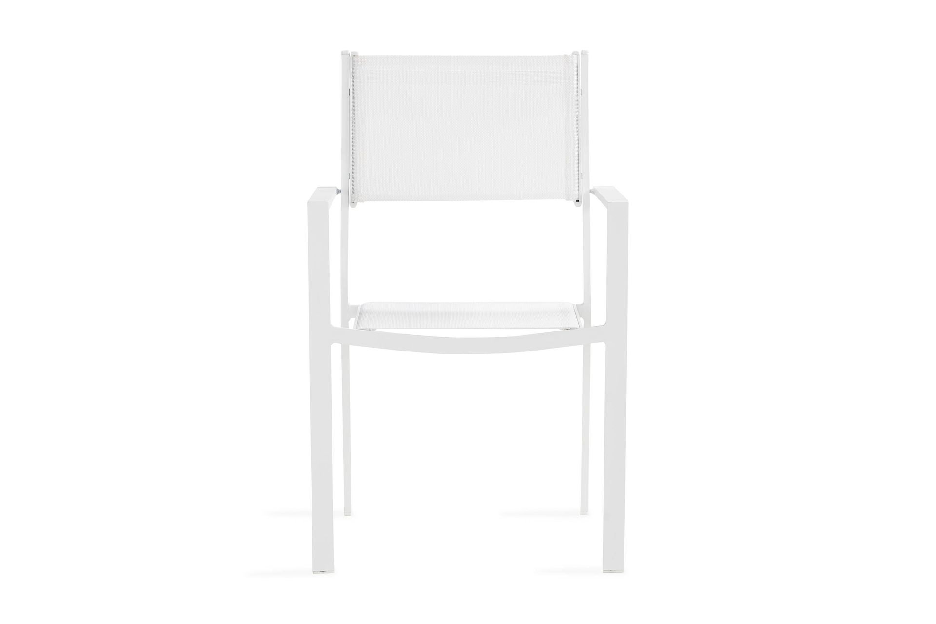 Comfort Garden Tunis stablestol utendørs Hvit/Hvit - Hagemøbler - Trademax