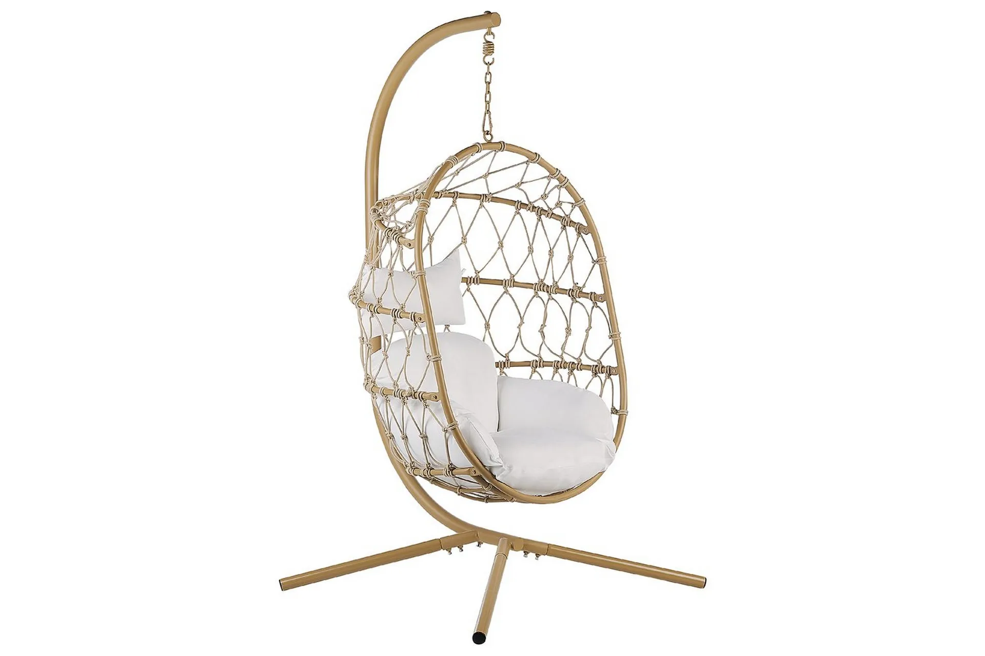 Hengestol Adria Beige, hvit - Hagemøbler - Trademax