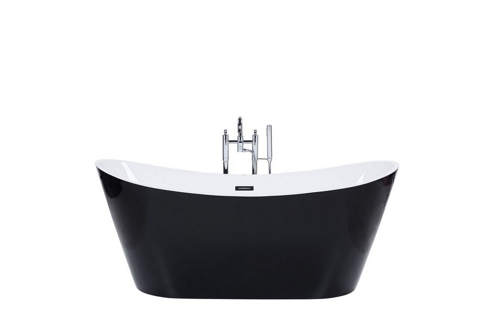 Badekar frittstående 180 cm svart ANTIGUA Svart - Hus & oppussing ...