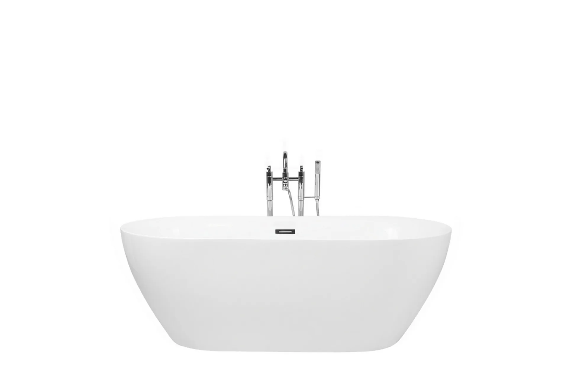 Badkar frittstående 150 cm hvit CARRERA Hvit - Hus & oppussing - Trademax