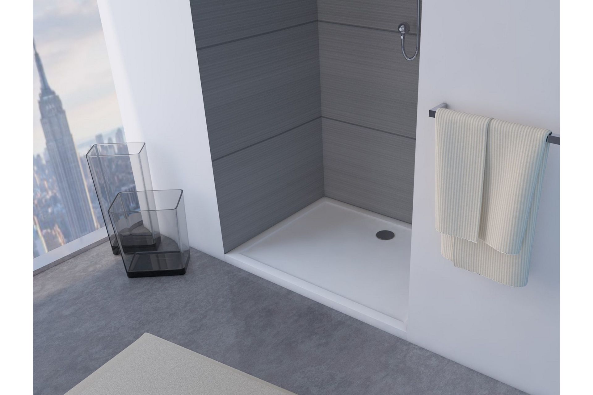 Bathlife Gyttorp Dusjkar 90x120 cm hvit - Hus & oppussing - Trademax