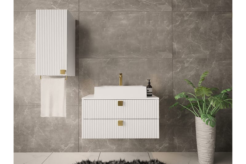 Concept 55 Glenndale Baderomsmøbelsett Hvid - Hus & oppussing - Trademax