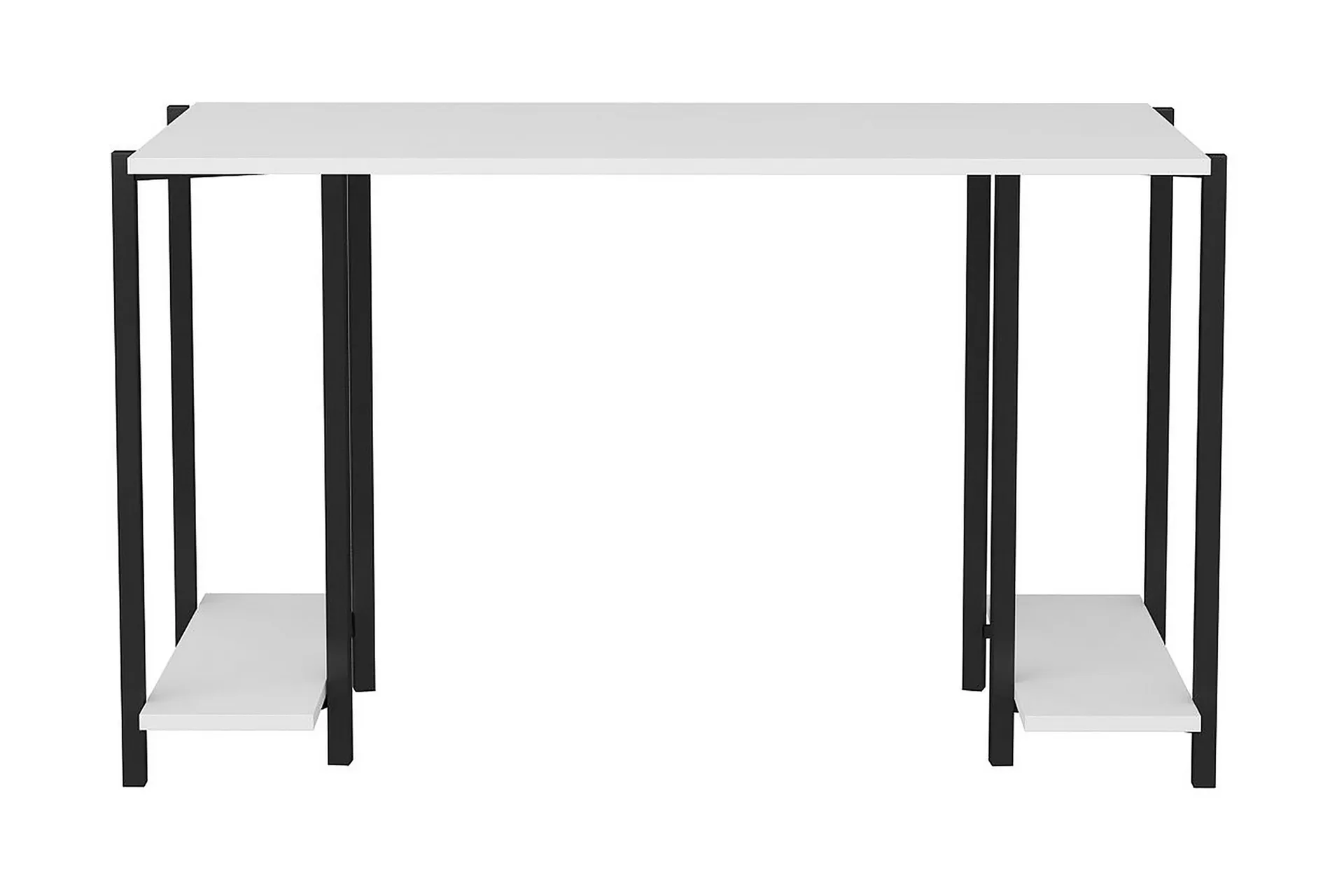 Malem Skrivebord 60x73,8x125,2 cm med oppbevaring Svart/Hvit - Møbler ...