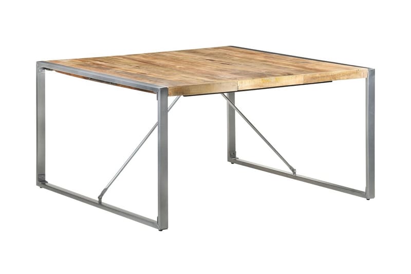 Be Basic Spisebord 140x140x75 cm grovt mangotre Brun - Møbler - Trademax