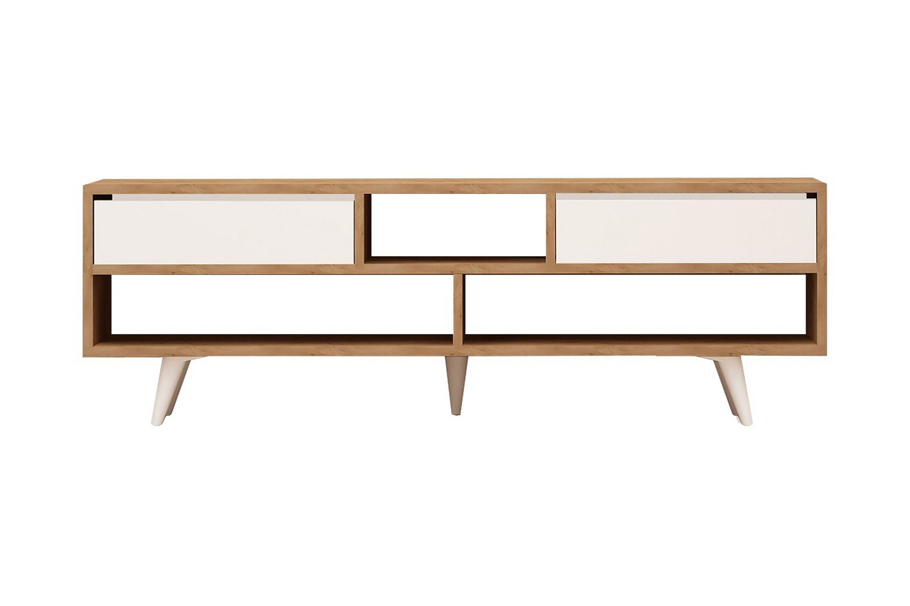 Mod Design TV-benk 140 cm Brun/Hvit - Møbler - Trademax