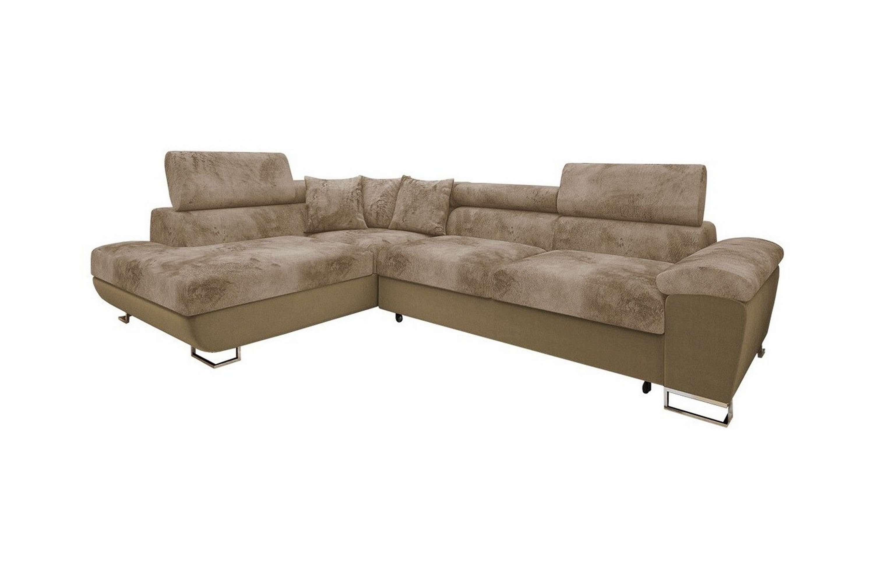 Reginia 3-seters Hjørnesovesofa Brun/Beige - Møbler - Trademax