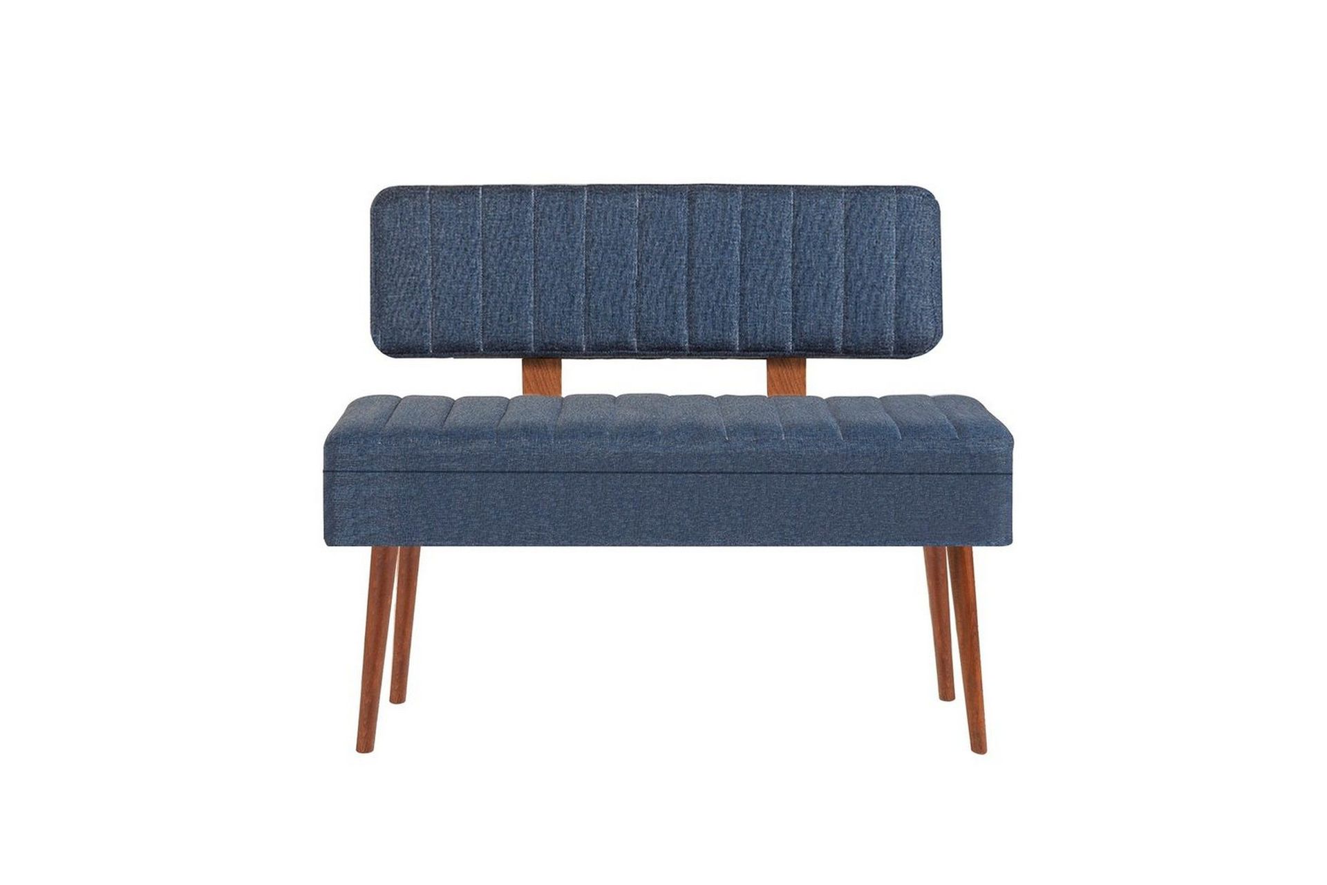 Valsot Benker 110 cm Valnøtt/Mørkeblå - Møbler - Trademax