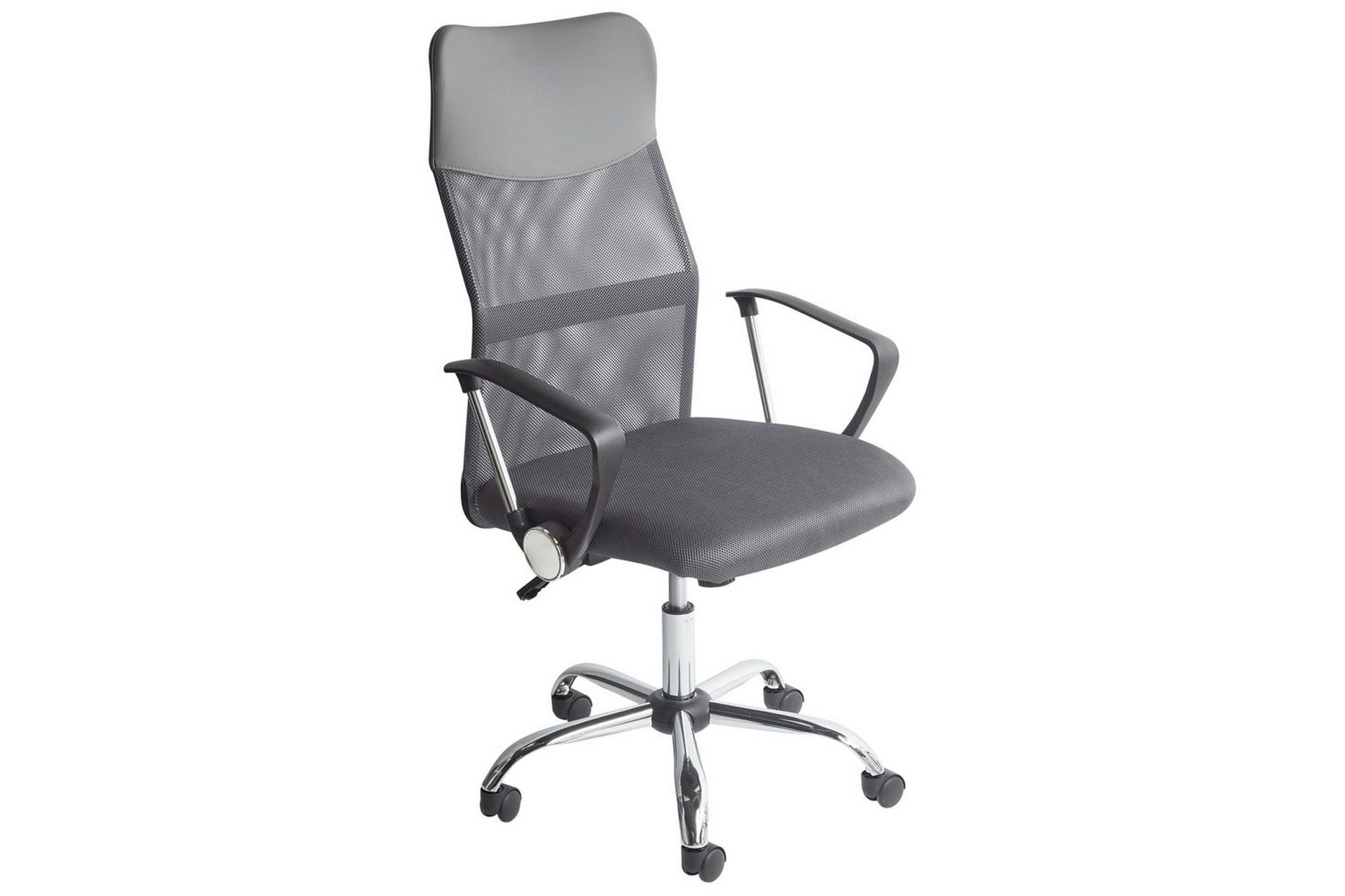 Kontorstol Design Grå/svart/sølv Grå/svart/sølv - Møbler - Trademax