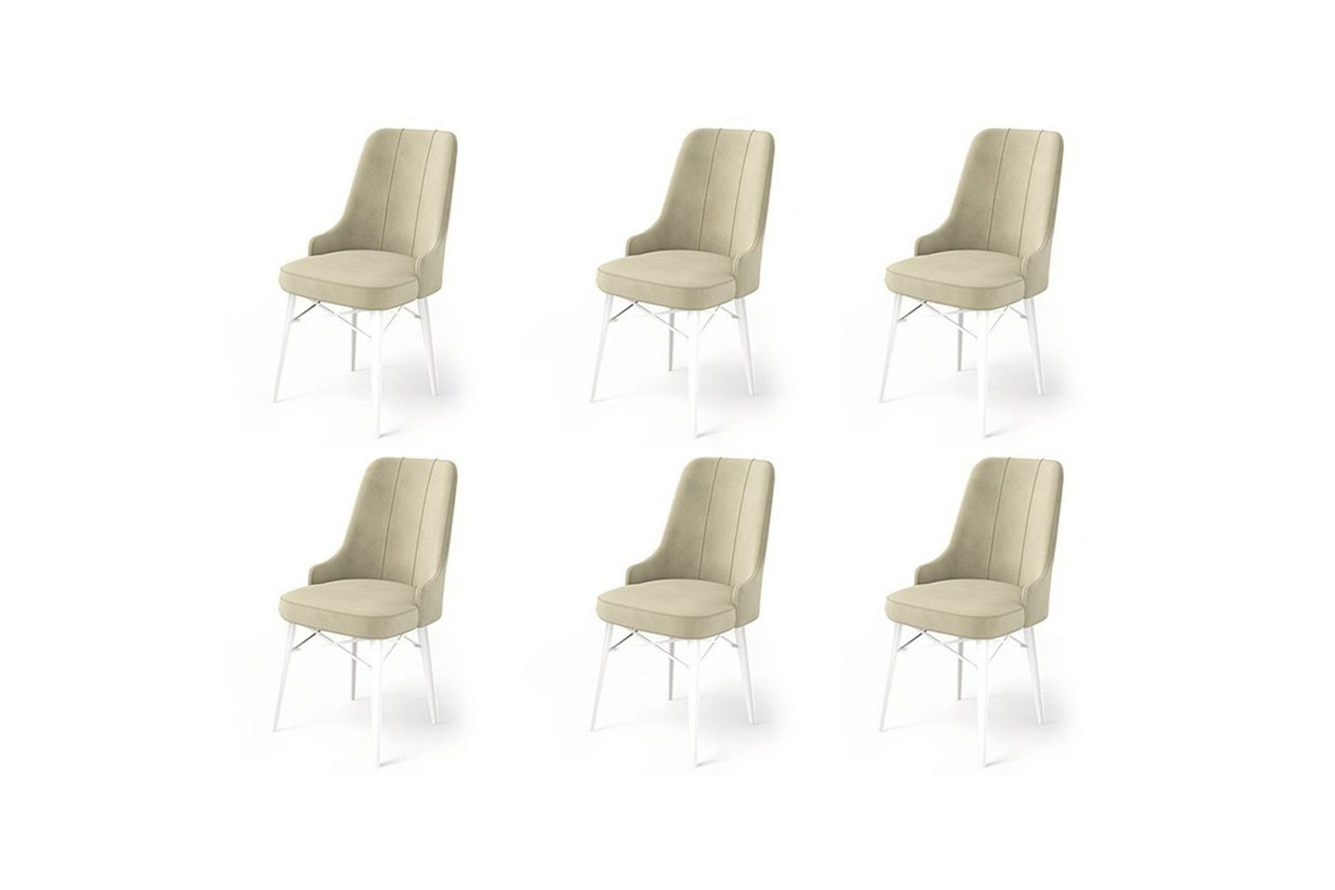 Spisestol Jandela Krem / Hvit Krem / Hvit - Møbler - Trademax