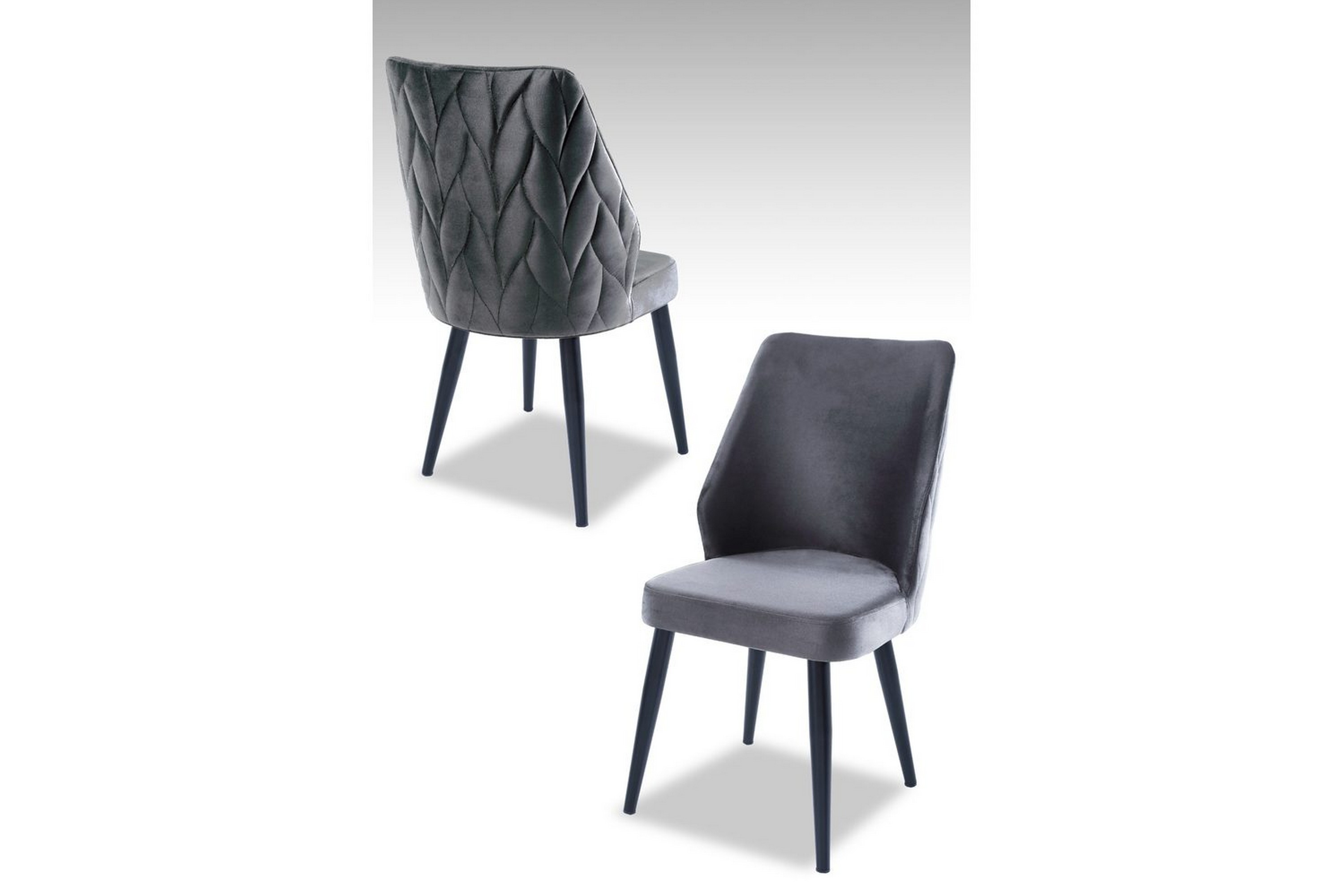 Spisestol Stifen Grå / Svart Grå / Svart - Møbler - Trademax