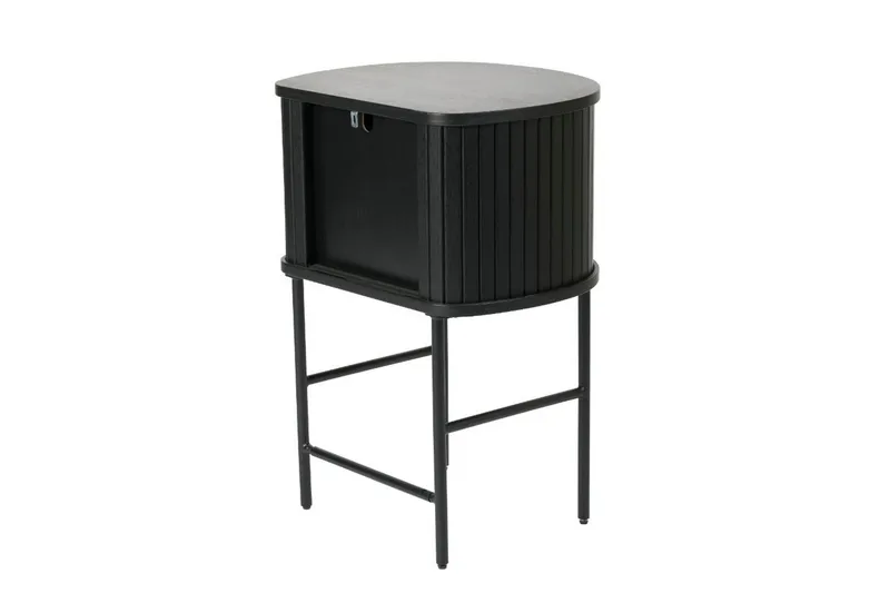 Angelique Nattbord 50 cm Svart - Møbler - Trademax