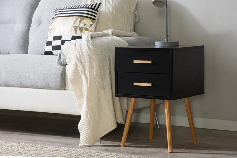 ALABAMA Nattbord 40 cm Svart - Møbler - Black Friday coming soon - Trademax