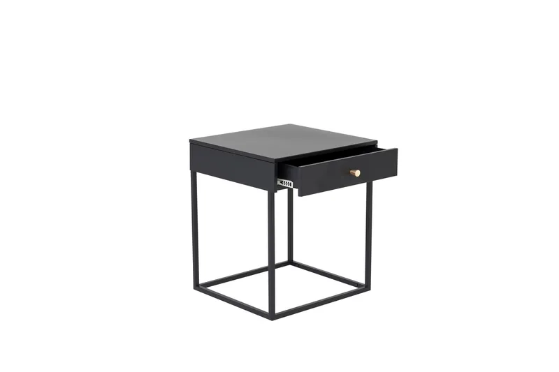 Venture Home Bakal Nattbord 43 cm med Oppbevaring Skuff Svart - Møbler - Black Friday coming ...