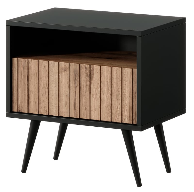 Tapas Nattbord 48 cm Svart - Møbler - Trademax