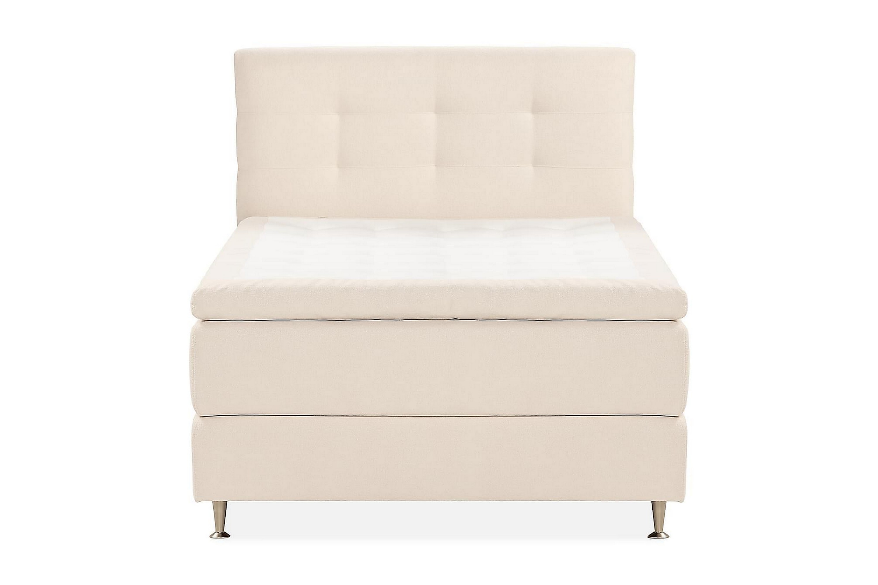 Bedly Oslo Lyx Kontinentalseng 140x200 cm Lysebeige - Møbler - Trademax