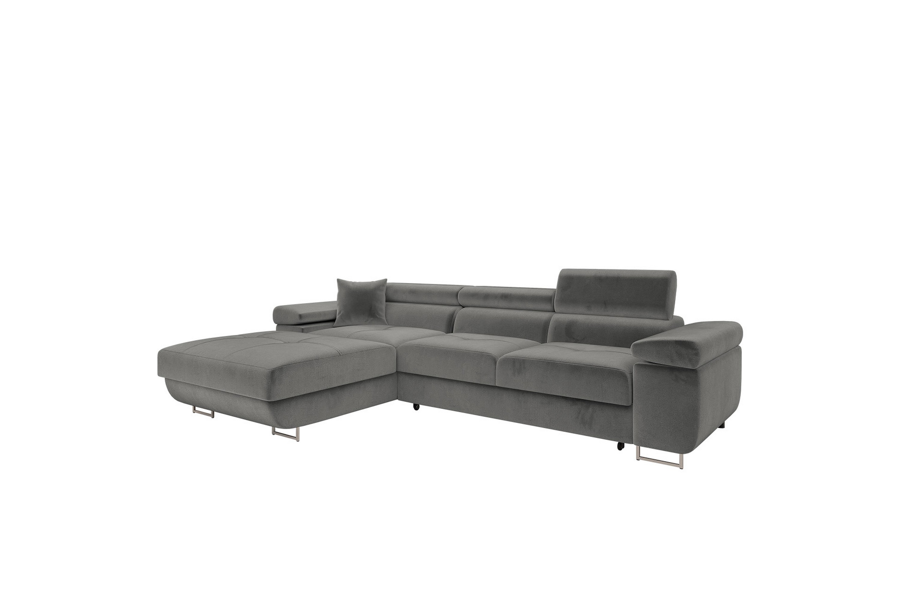 Gabina Sofa med Divan 3-seter Grå - Møbler - Trademax