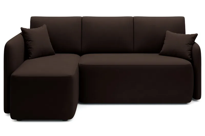 Hadson 3-seter Sofa med Sjeselong Brun - Møbler - Trademax
