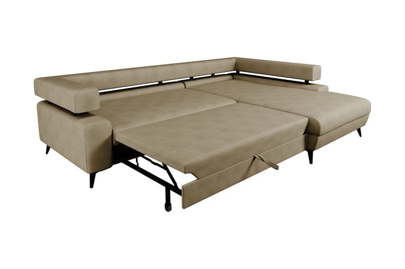 Fito Sovesofa med Sjeselong 3-seter Beige - Møbler - Trademax