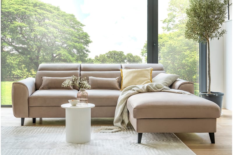 Manni 3-seters Sovesofa m. Divan med Oppbevaring Lys grå - Møbler - Trademax