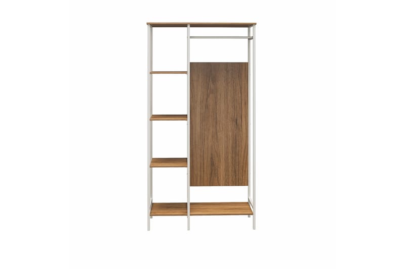 Modine Garderobeskap Hvit/Brun - Garderobeskap & klesskap | Trademax.no