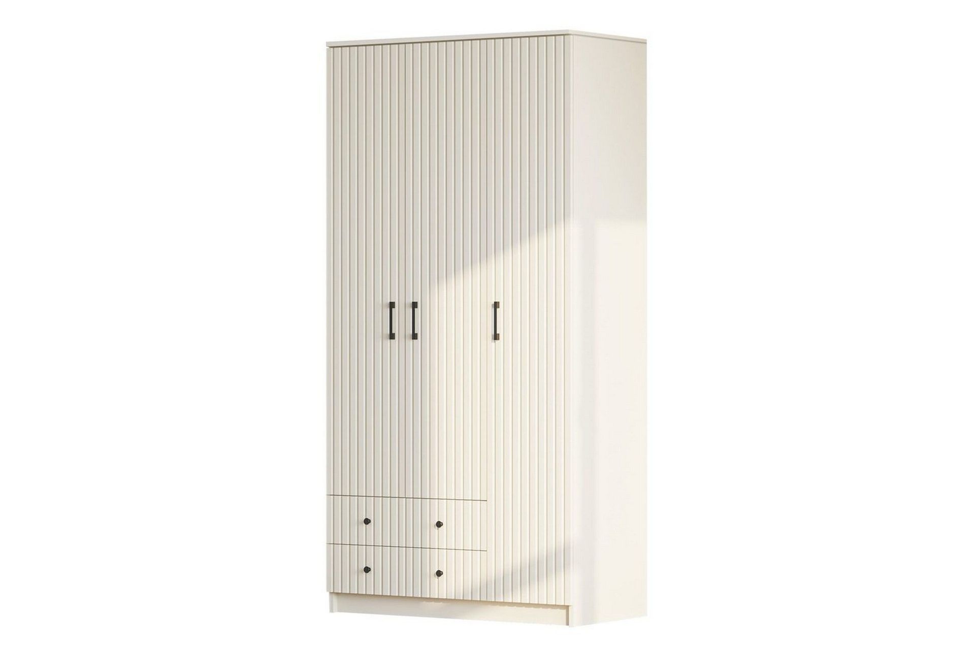Ivon Garderobe 105x184 cm Matt Hvit - Oppbevaring - Trademax
