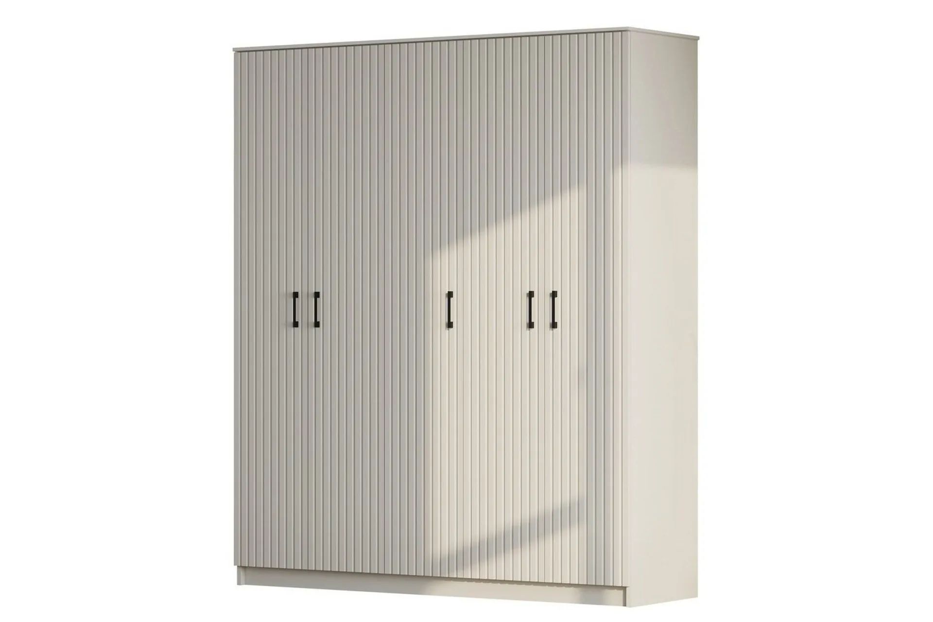 Ivon Garderobe 175x184 cm Matt Hvit - Oppbevaring - Trademax