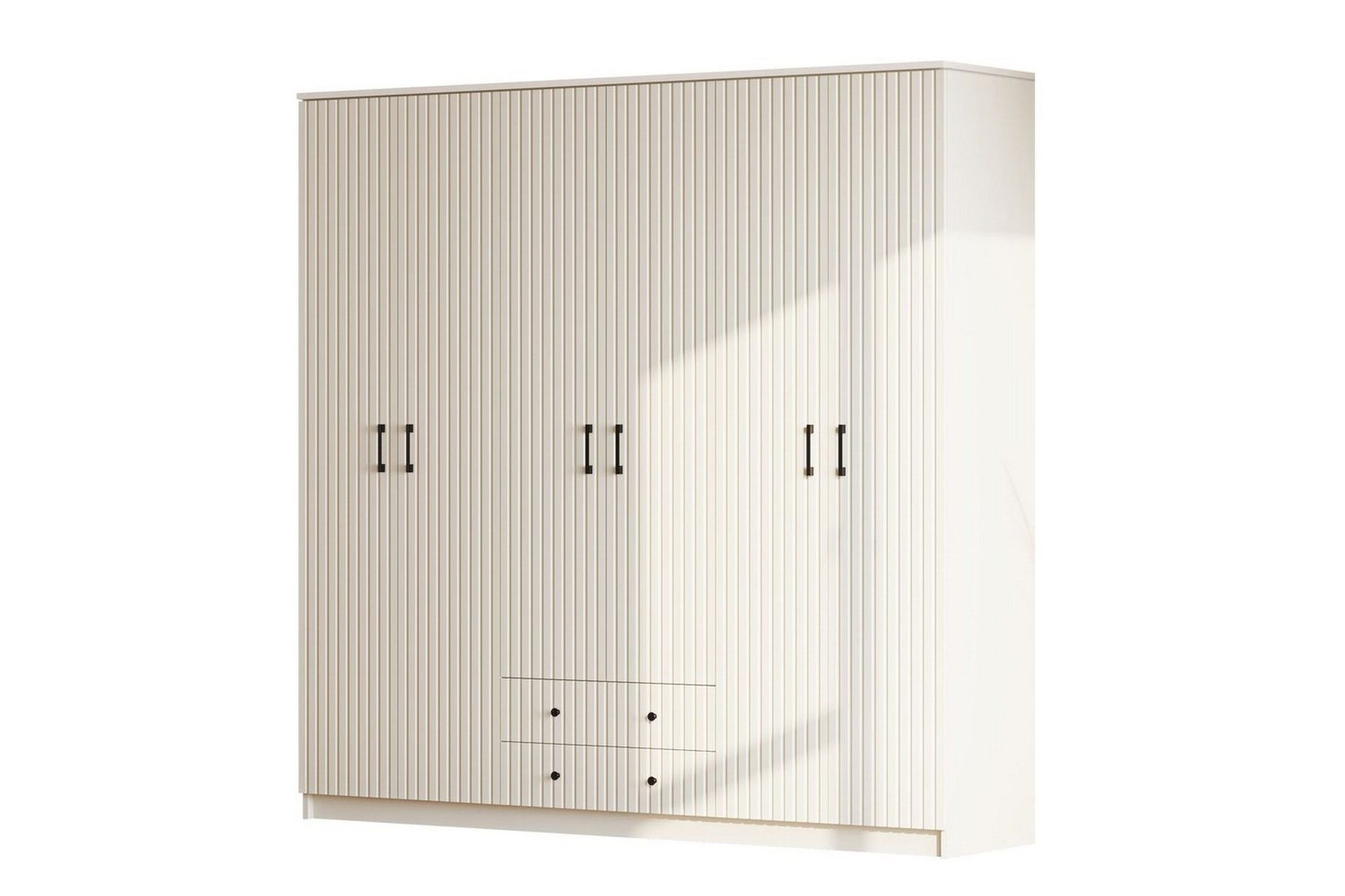 Ivon Garderobe 210x184 cm Matt Hvit - Oppbevaring - Trademax