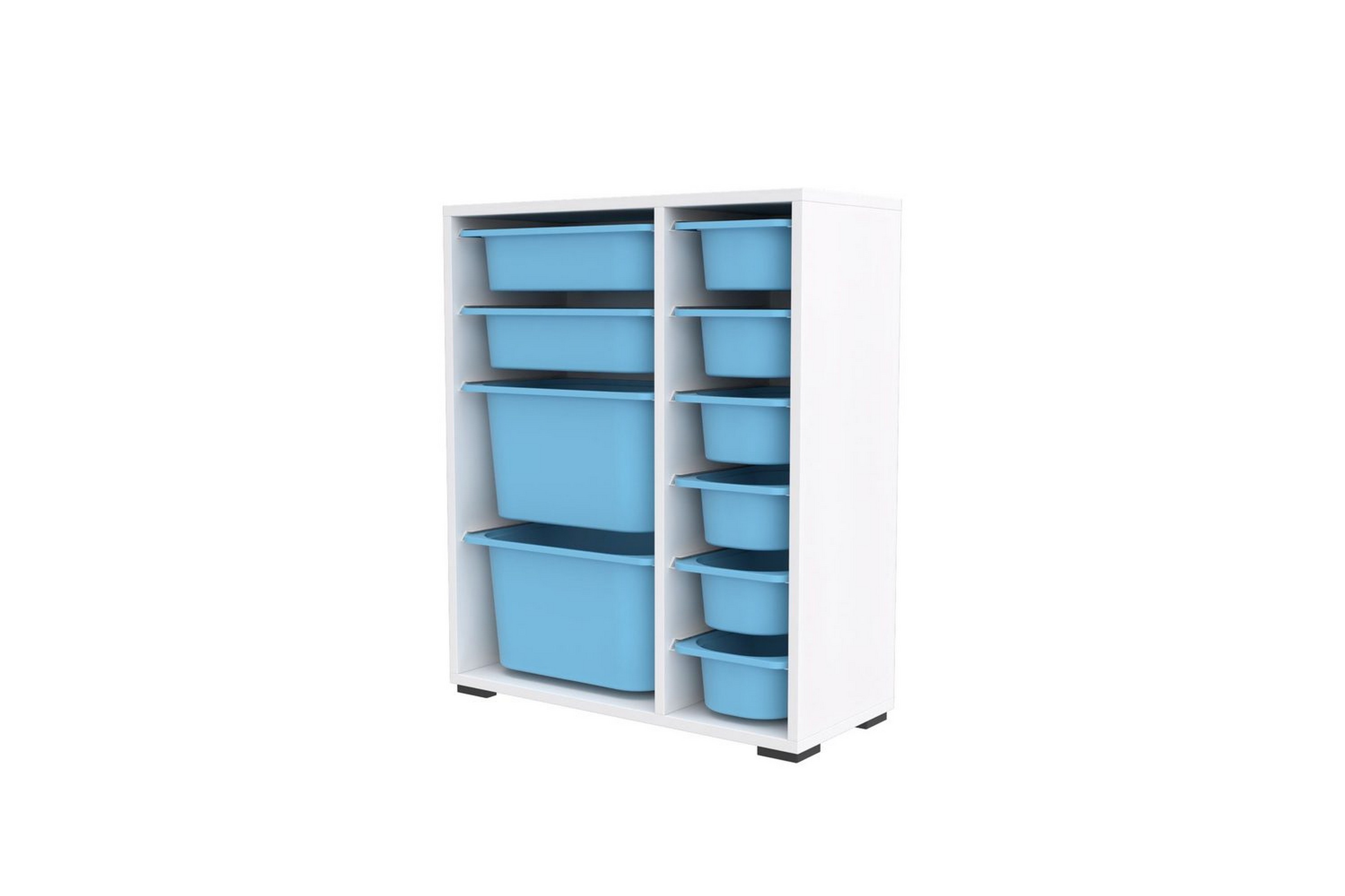 Flerbruks Kapasitetskap Sosan K6F Hvit / Blå Hvit / Blå - Oppbevaring - Trademax