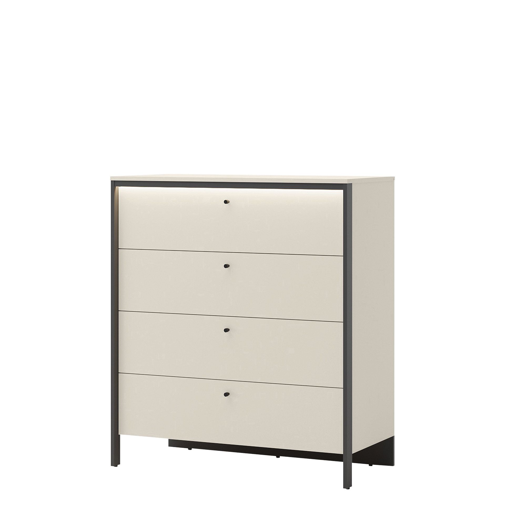 Navron Kommode 101 cm Beige - Oppbevaring - Trademax
