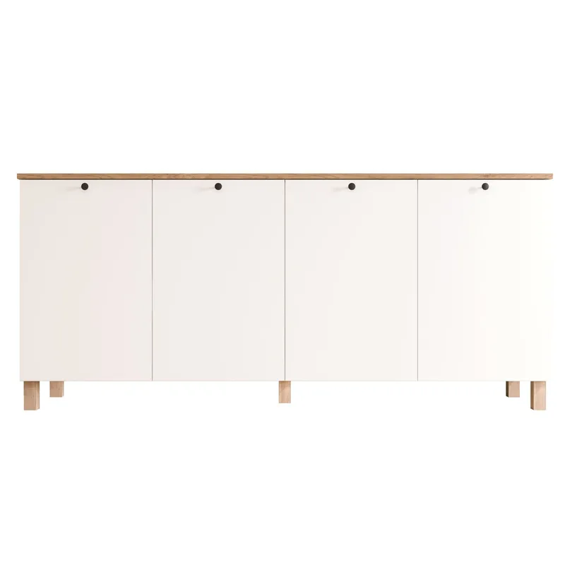 Konsollbord Hanah Home Nord (180 x 80 x 42,1 cm) White Oak Hvit og eik ...